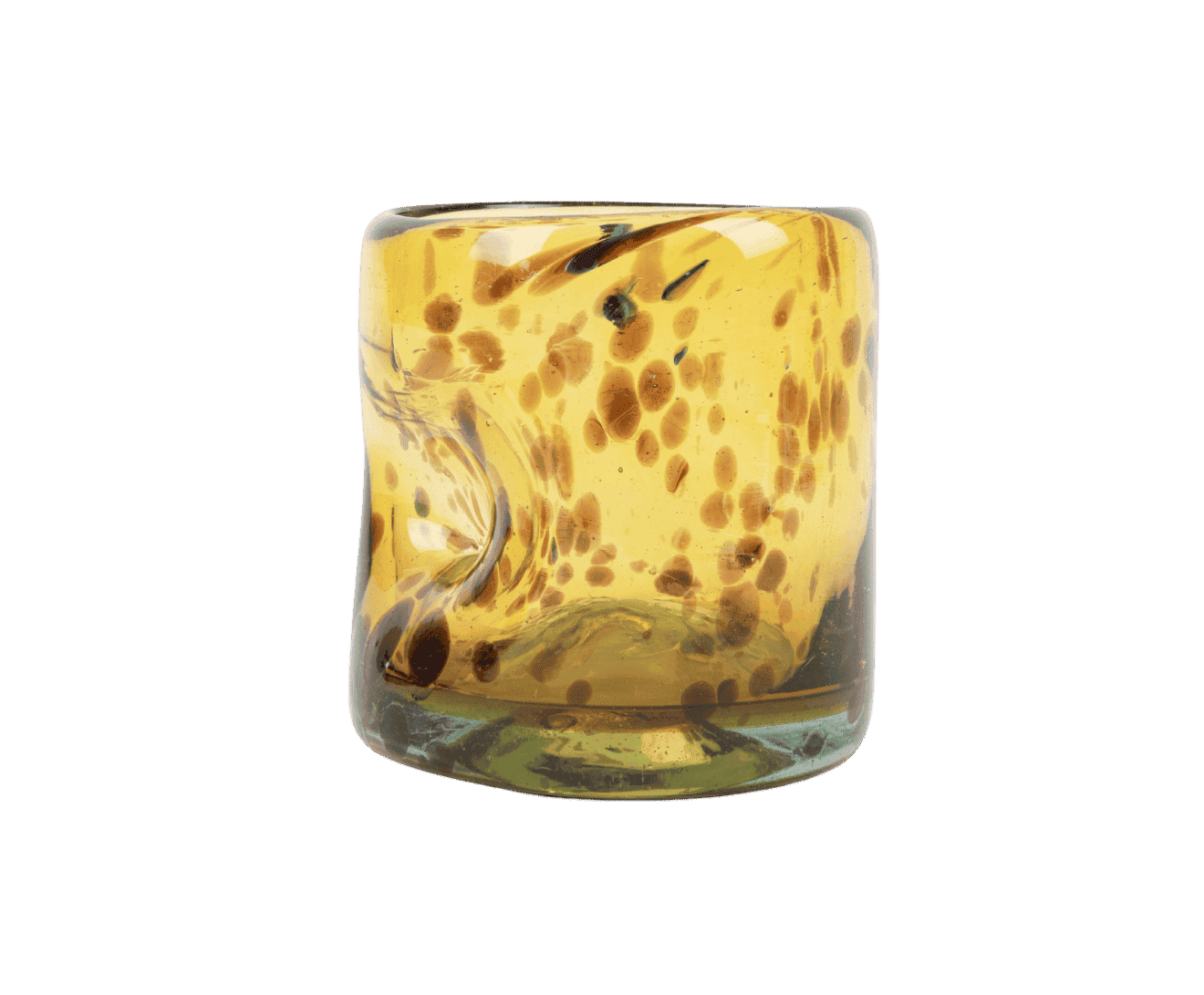 Tortoise Thumbprint Rocks Glass